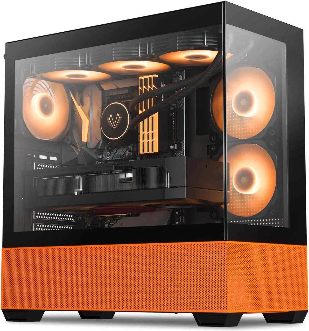 Vetroo K3 Mid-Tower ATX PC Gaming Case 270° Full View Dual Tempered ...