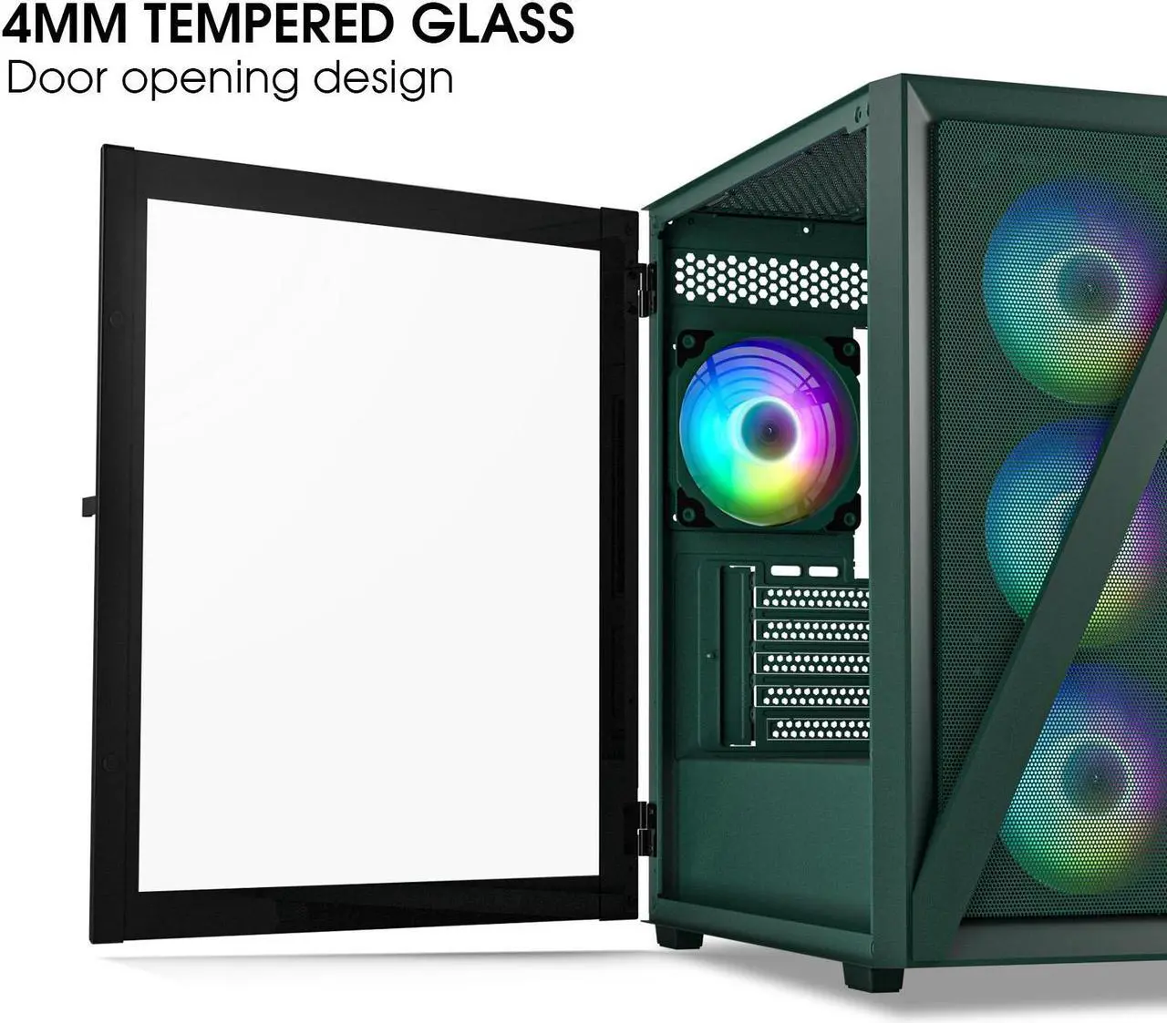 Vetroo M05 Compact Computer Case Micro ATX ITX Type-C Ready Lucency 4mm ...