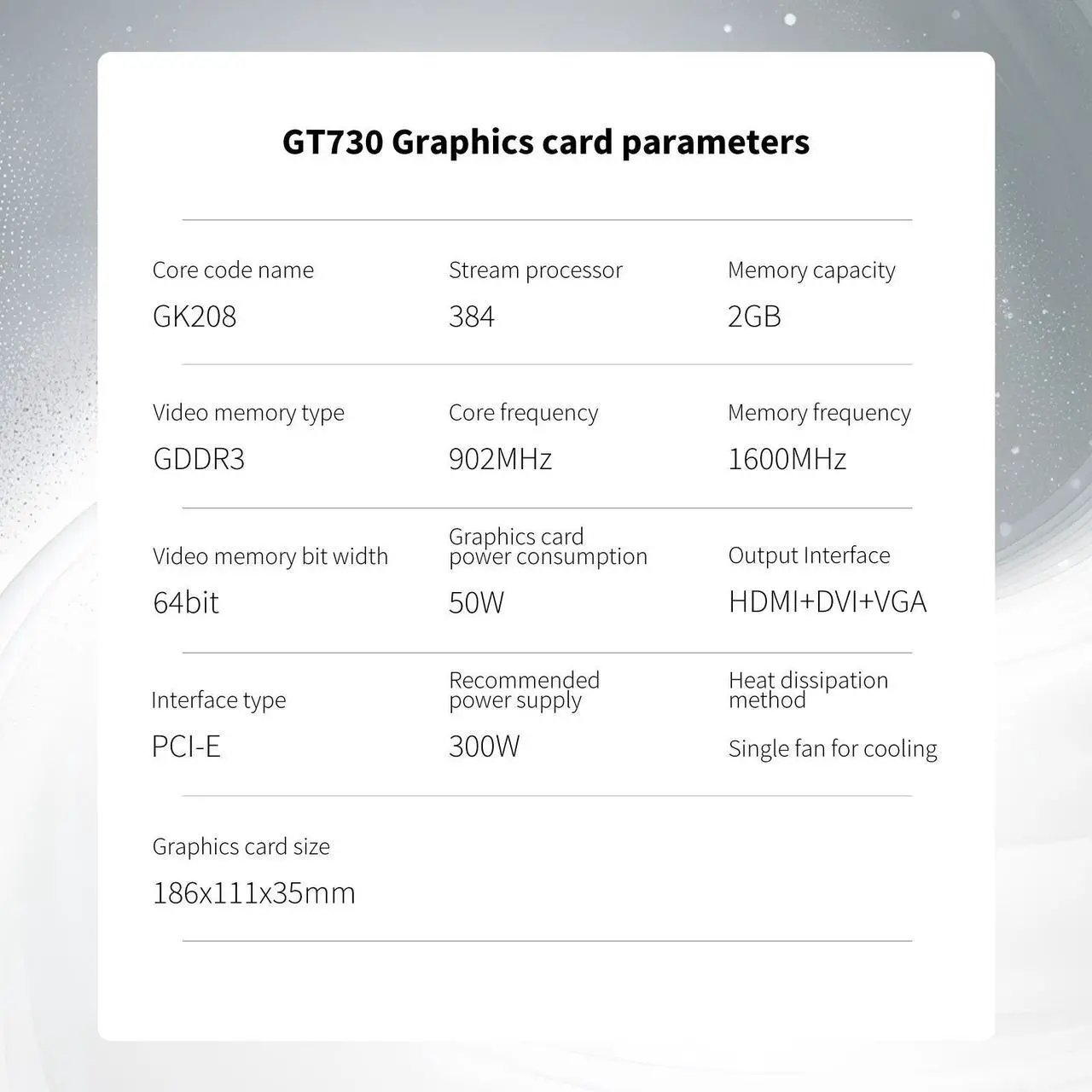 MAXSUN Graphics Cards GT 730 Heavy hammer 2G GDDR3 GPU 64it PCI Express ...