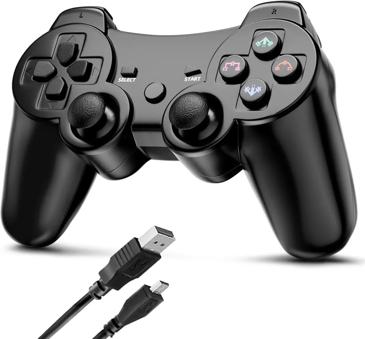 ISHAKO Wireless Controller for PS3, 6-Axis Motion, Double Shock ...