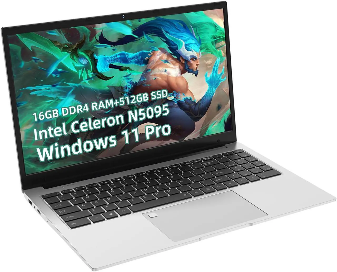 JUSTTHINK 15.6" Laptop 16GB DDR4 RAM+512GB SSD,Celeron N5095 1080P FHD ...