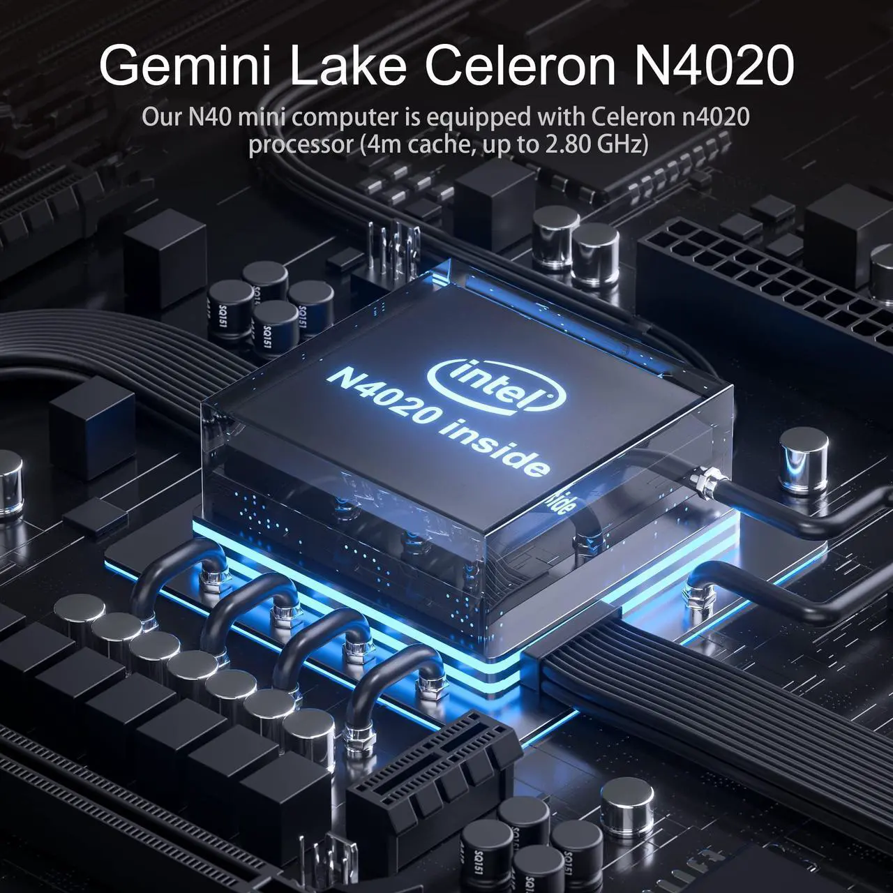 Mini PC Celeron N4020(up to 2.8GHz), Windows 10 DDR4 4GB/64GB eMMC Mini ...