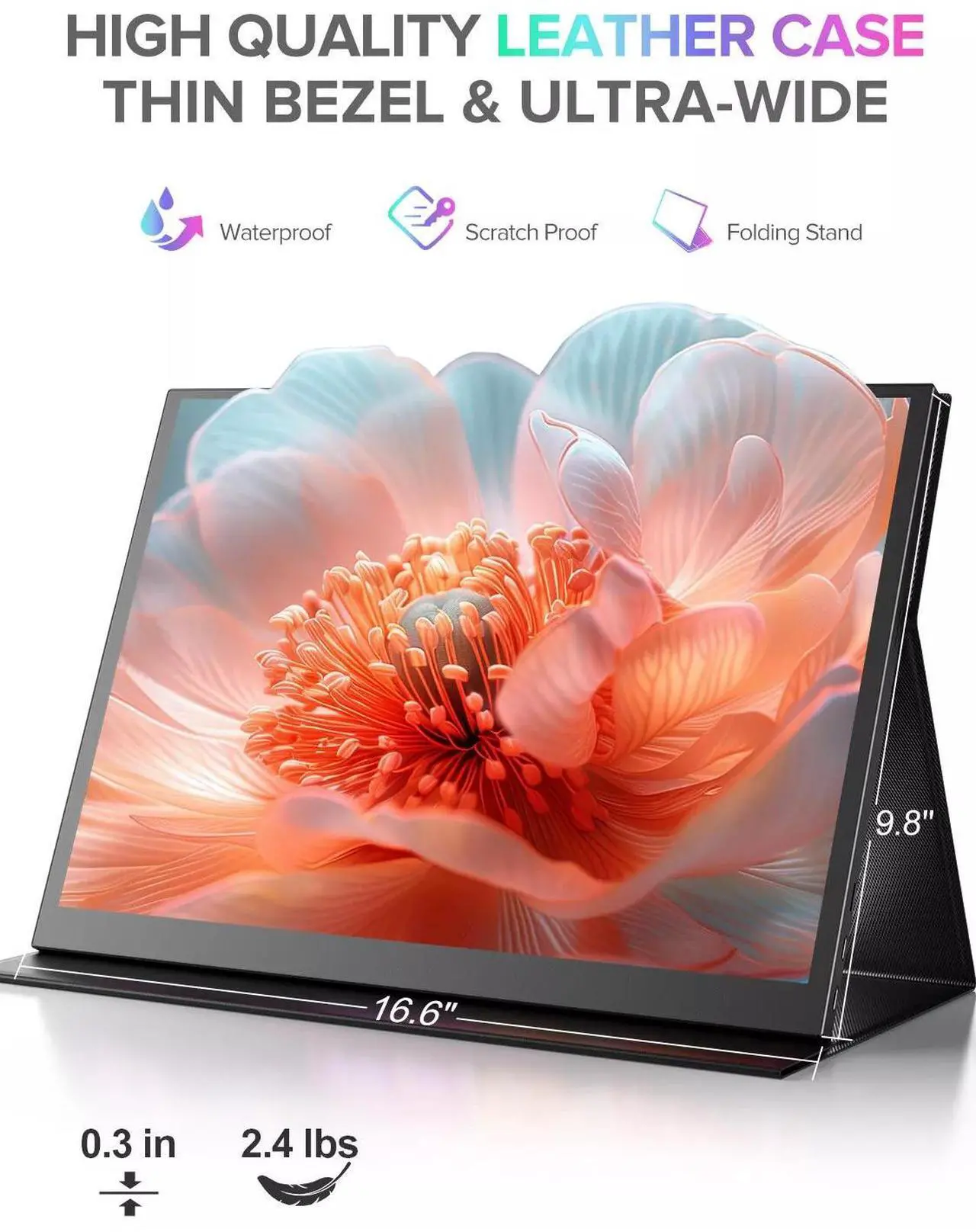 UPERFECT 18.4" 4K 3840x2160 HDR Portable Monitor USB C Monitor Gaming ...