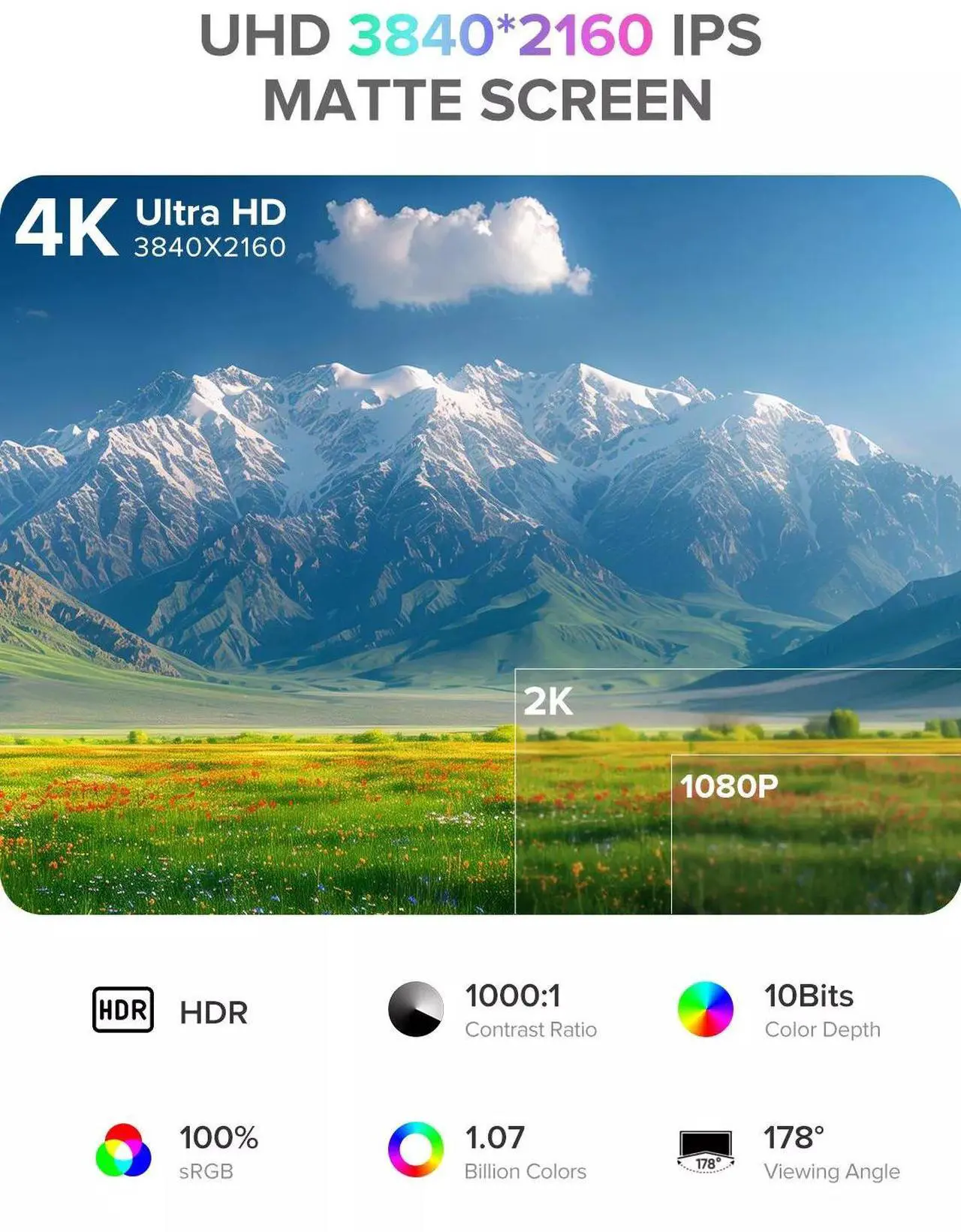 UPERFECT 18.4" 4K 3840x2160 HDR Portable Monitor USB C Monitor Gaming ...