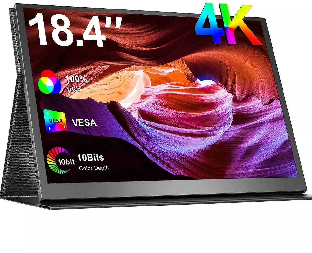 UPERFECT 18.4" 4K 3840x2160 HDR Portable Monitor USB C Monitor Gaming ...