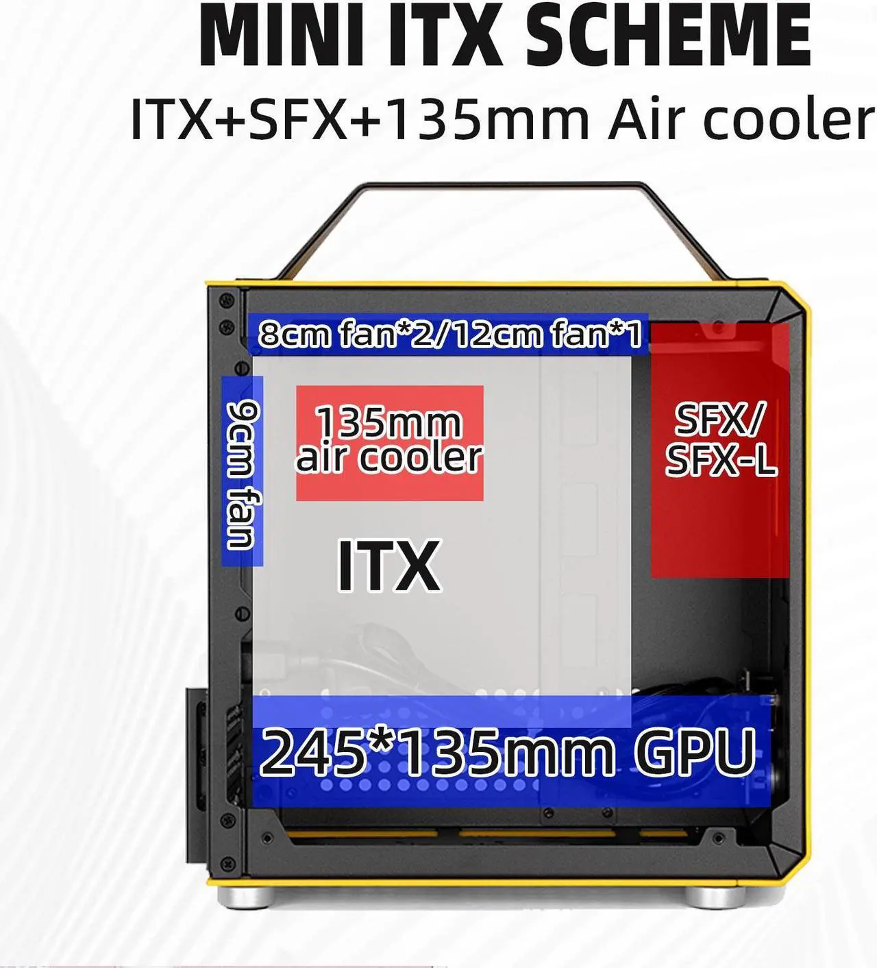 Mechanic Master C24 Small Cube Sugar Mini-ITX Chassis / Alumium / Steel / Temered Glass ITX ...