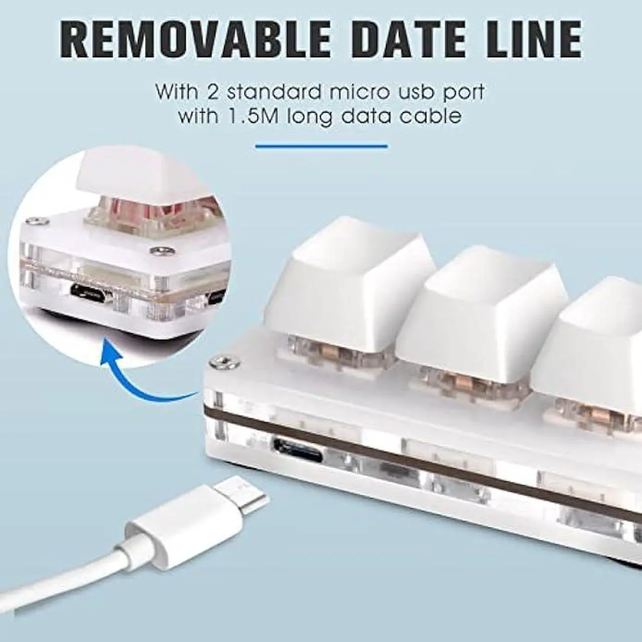 Ecarke USB Mini 3-Key OSU Keypad Hotswap One Handed Mechanical Gaming ...