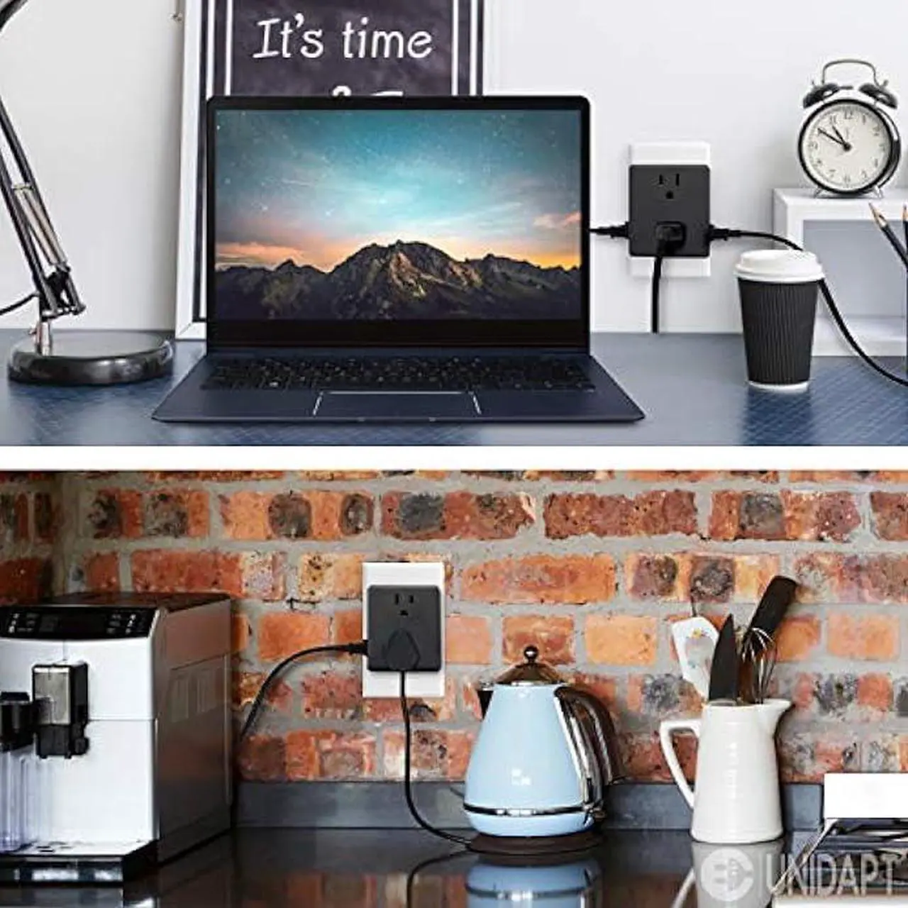 Multi Plug Outlet Splitter, Unidapt Multiple Outlet Extender Box with 6 ...