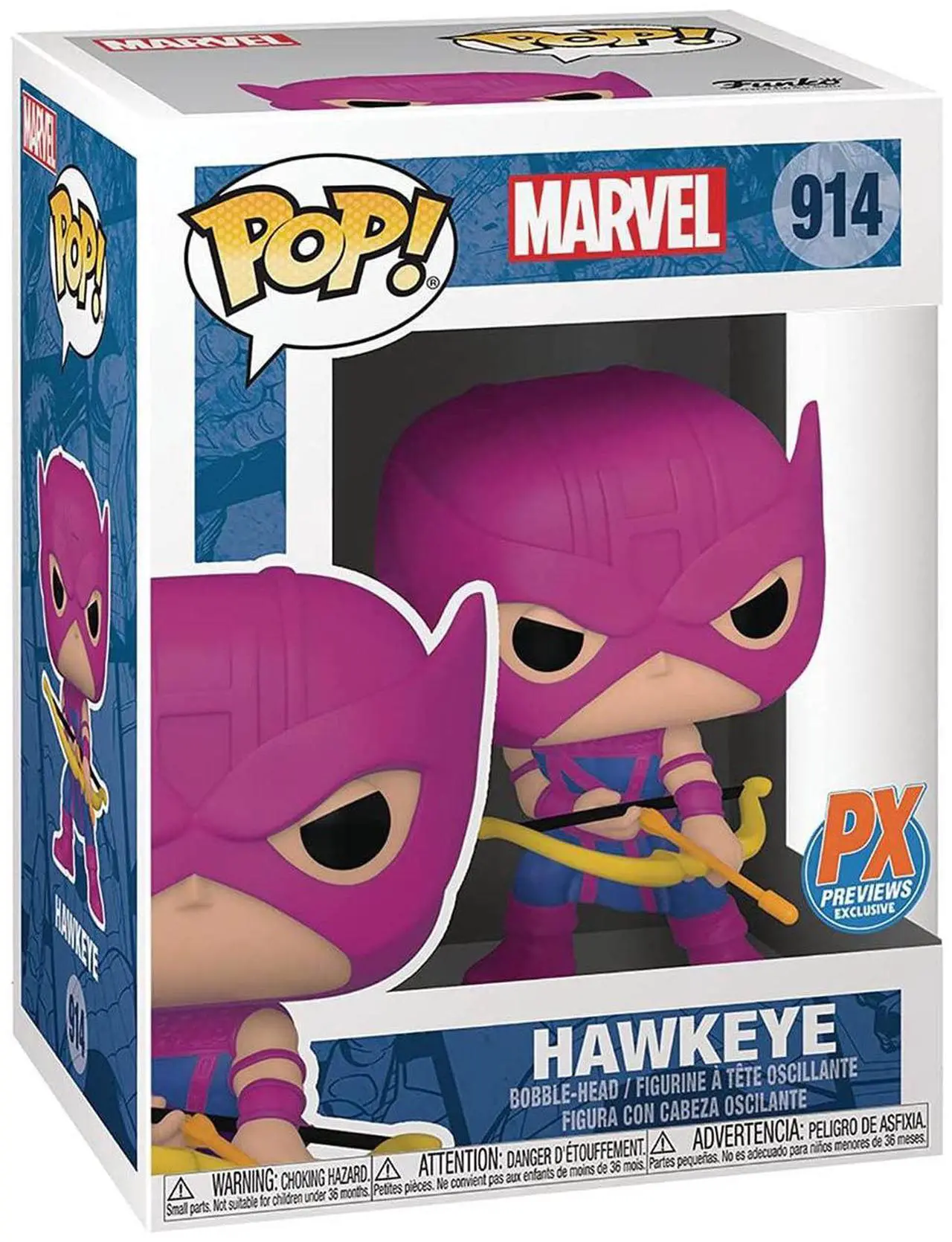 Funko Marvel PX Exclusive POP Hawkeye Classic Outfit Vinyl Figure ...