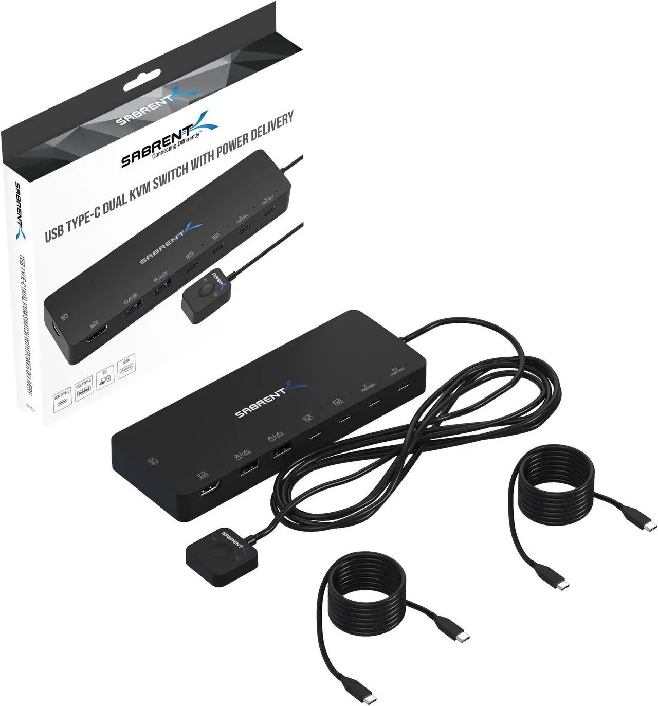 SABRENT USB Type C Dual KVM Switch with Power Delivery [USB-CKDH ...
