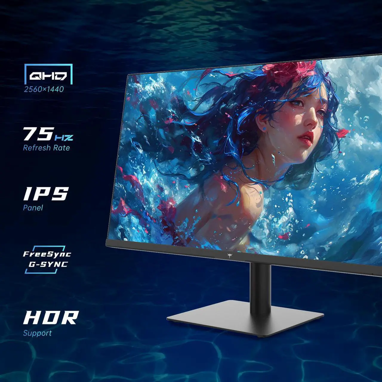 KTC 32 Inch 2K Computer Monitor, IPS 1440p Monitor, Ultra-Thin Bezels ...