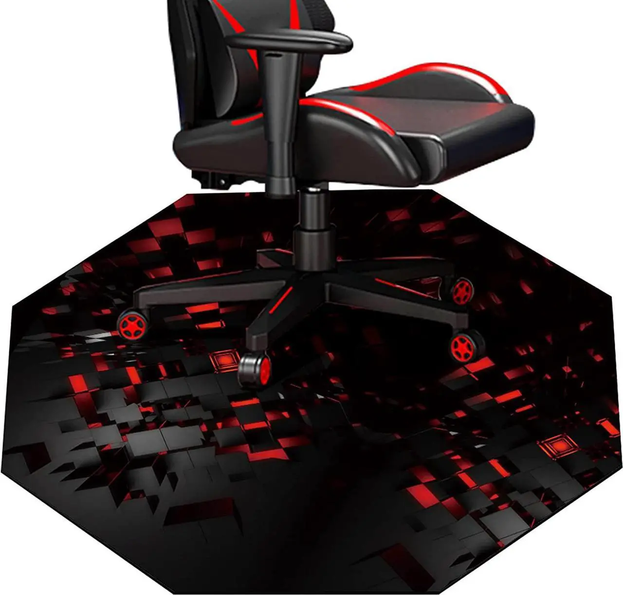 51" X 51" Large Gaming Chair Mat, Natural Rubber Computer Chair Mat for ...