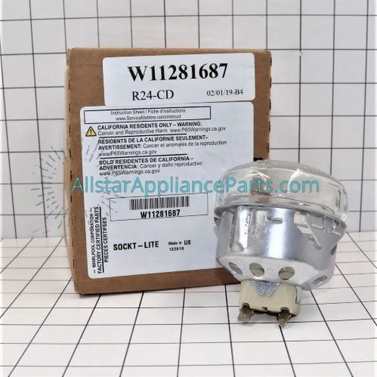 Whirlpool Range/Stove/Oven Socket W/Light Assembly W11594027 - Newegg.com