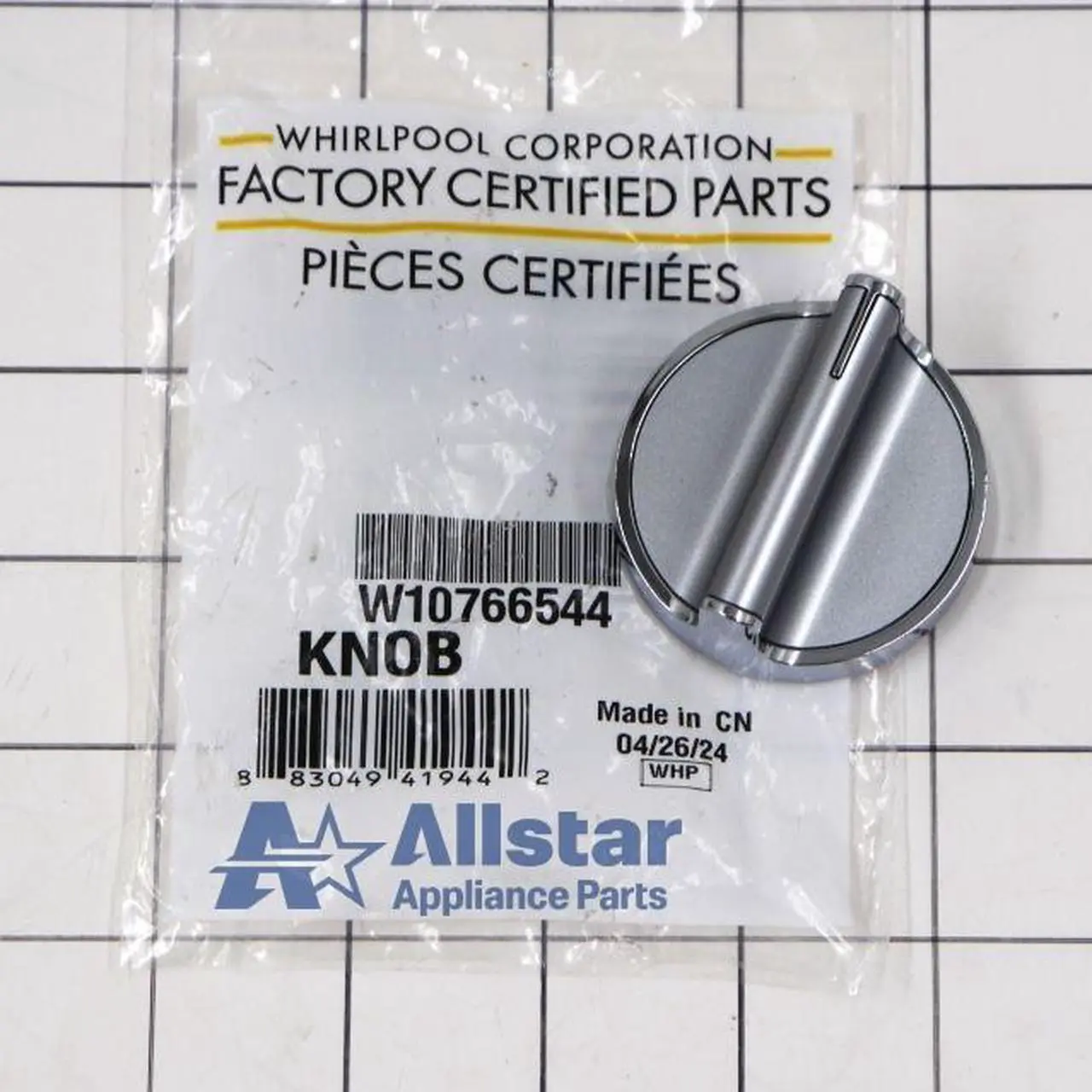 Whirlpool Range/Stove/Oven Control Knob W10766544 - Newegg.com