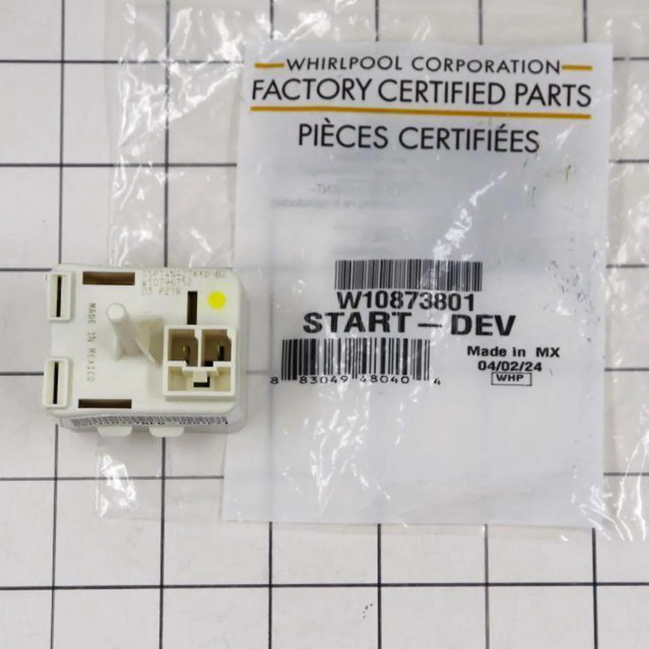 Whirlpool Refrigerator Compressor Start Device W10873801 - Newegg.com