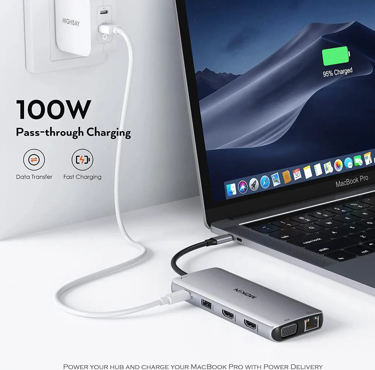 MOKiN USB C Docking Station Dual Monitor HDMI Adapter, 11 in 1 USB-C ...