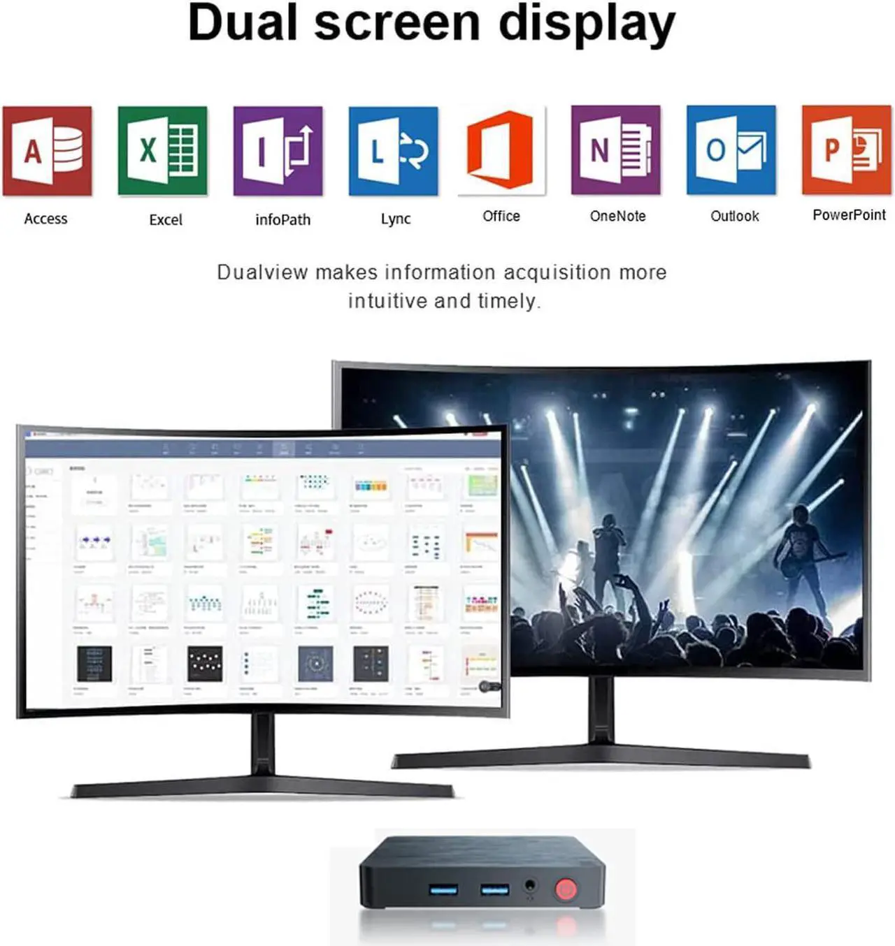 Beelink T4 Pro Mini PC, Celeron N3350 up to 2.4GHz Mini Computer, Mini ...