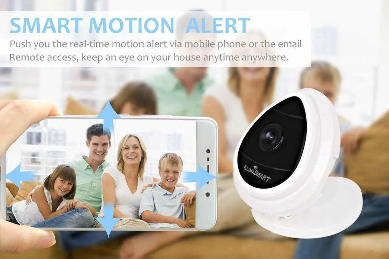 WiFi Mini IP Camera, Night Vision 720P HD Home Wireless Security ...