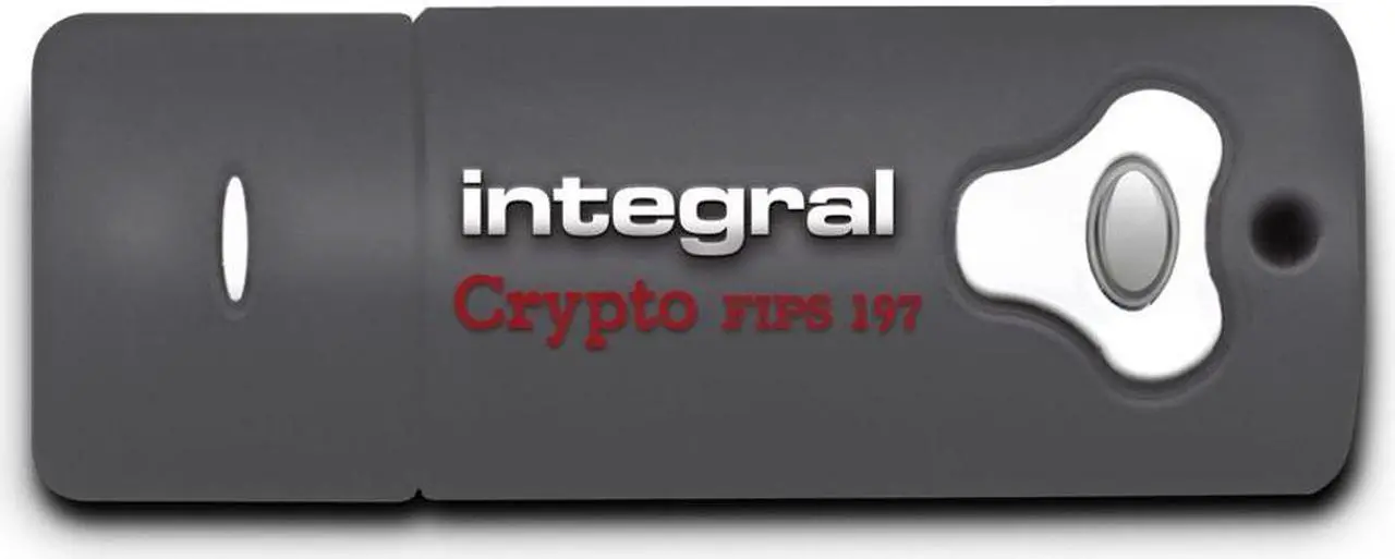 Integral 64GB Crypto Drive FIPS 197 Encrypted USB3.0 Flash Drive (AES 256-bit Hardware ...