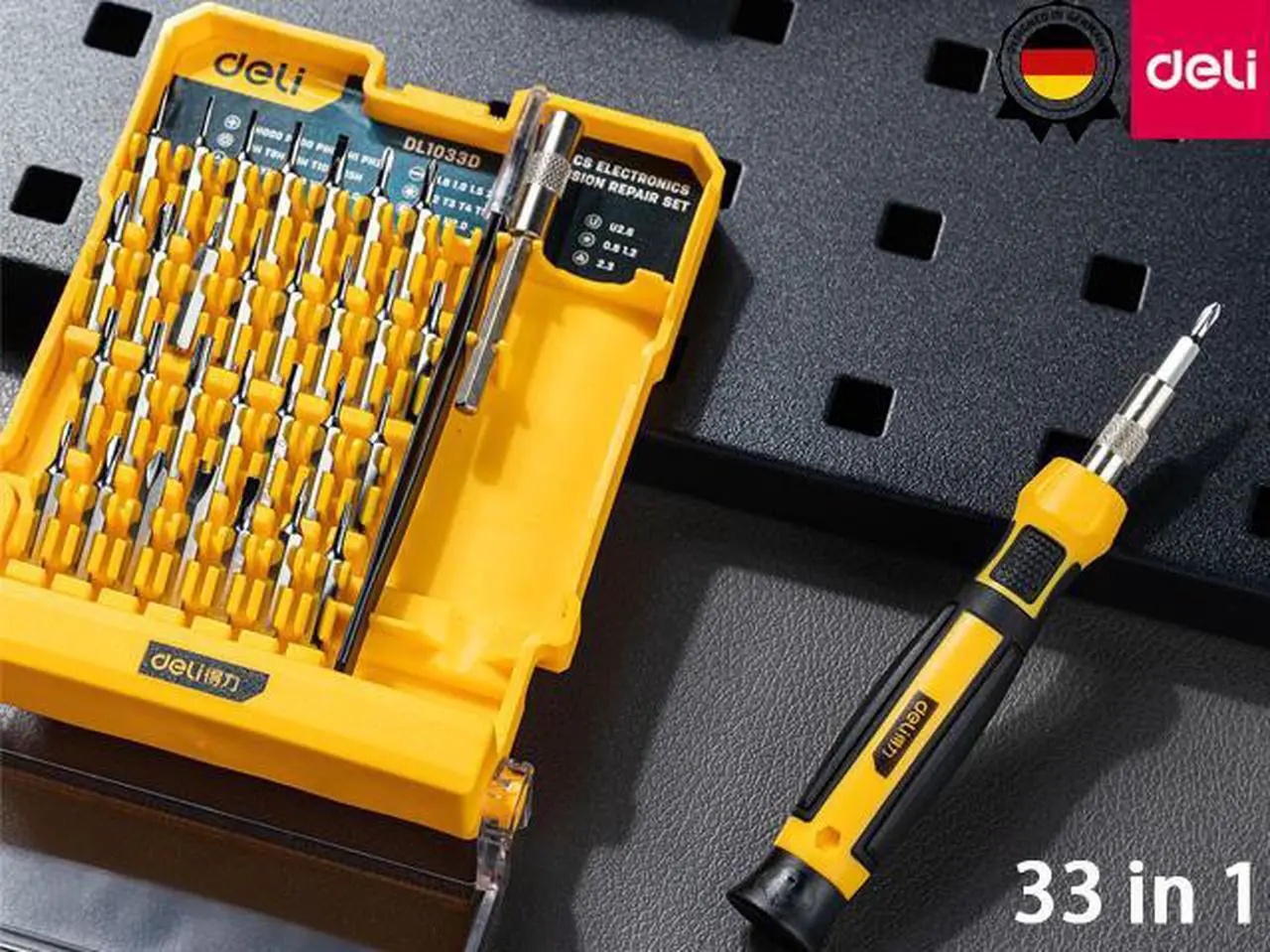 Deli Precision Screwdriver Set Repair Tool Kit 33 in 1 Magnetic Tiny ...