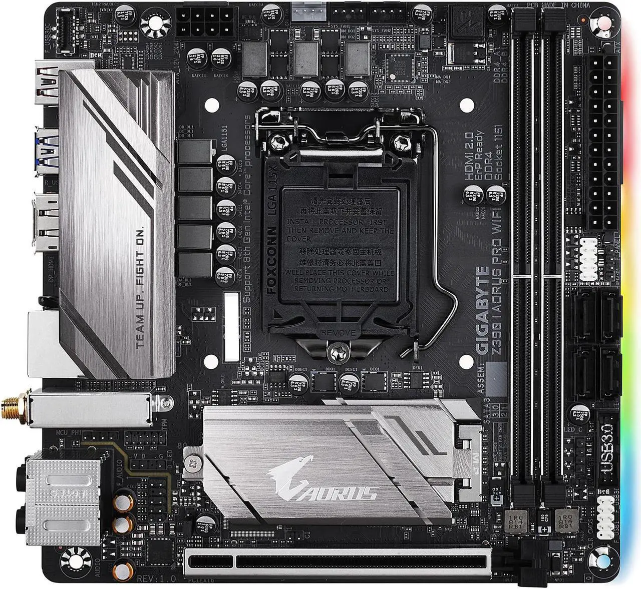 Refurbished: GIGABYTE Z390 I AORUS PRO WIFI LGA 1151 (300 Series) Mini ...