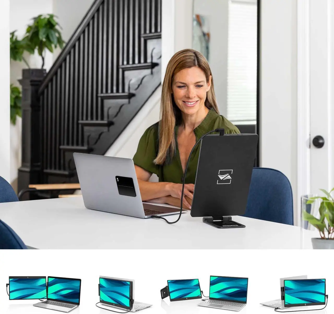 SideTrak Swivel 14” Attachable Portable Monitor for Laptop FHD IPS USB ...