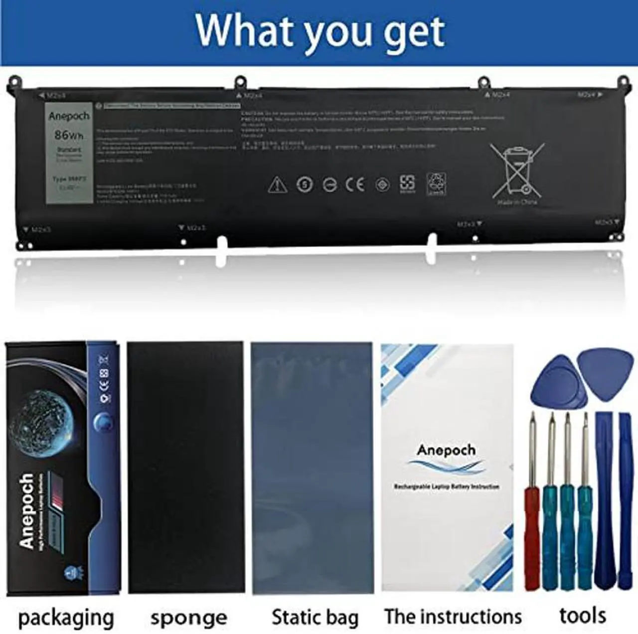 Anepoch 69KF2 Laptop Battery Replacement for Dell XPS 15 9500 Precision ...