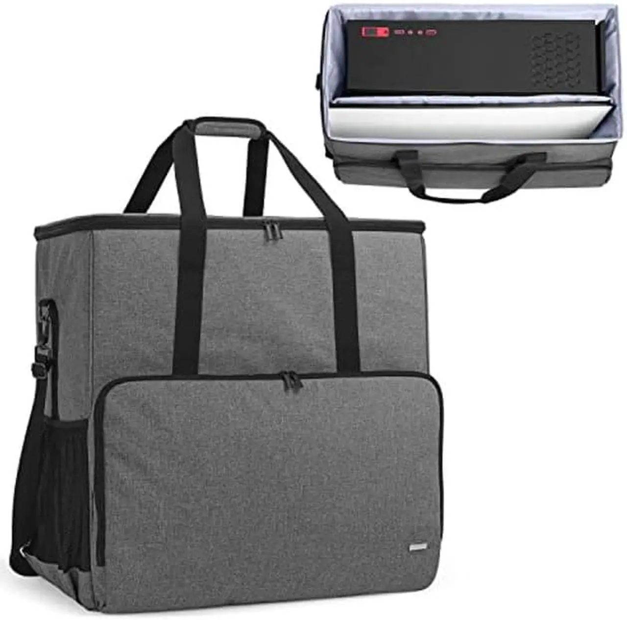 CURMIO Desktop Computer Tower and Monitor Carrying Case, Travel Tote ...