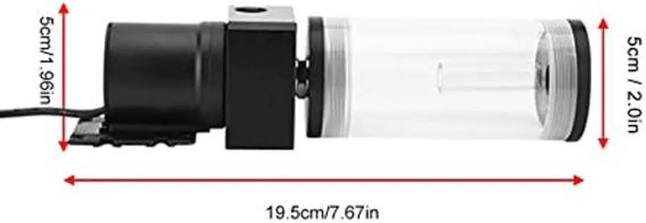 Eboxer PC Water Pump, G1/4 Acrylic Cylinder Computer Water, 12V 19W CPU ...