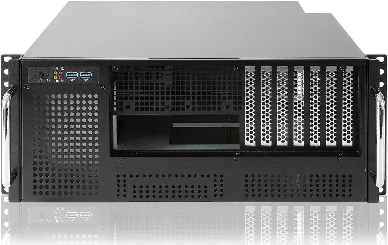 Thundcase Rackmount 4U Front I/O ATX/Micro ATX Chassis USB3.0x2,2 x 5. ...