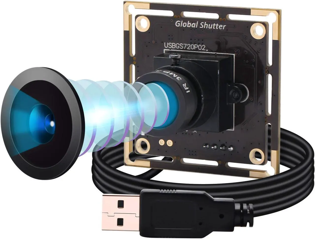 Global Shutter USB Camera Module Wide Angle 720P 60FPS USB Webcam Board ...