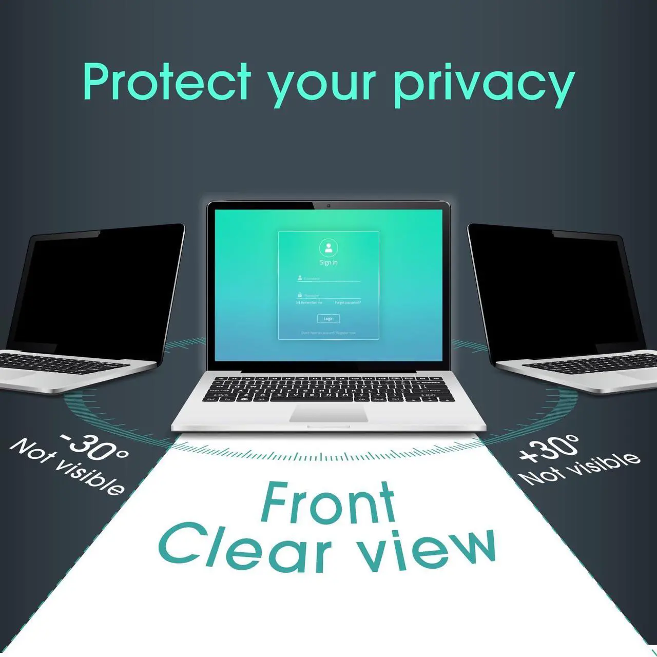 BELLEMOND 13.3 Inch 16:9 Laptop Privacy Screen Filter - Computer ...