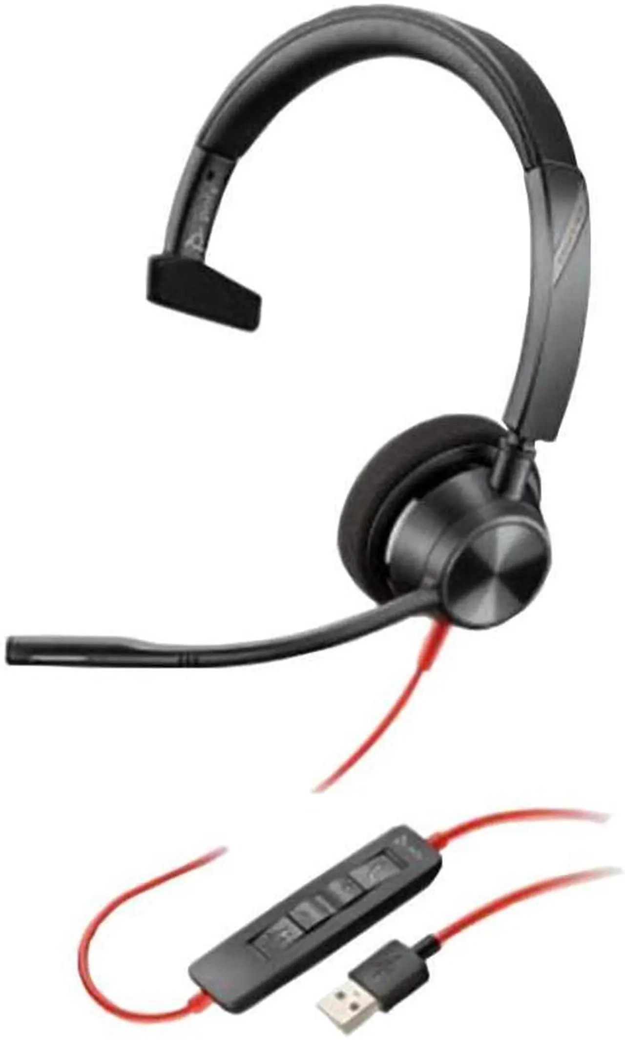 Plantronics Poly Blackwire 3310 USB-A Wired Headset - 213928-101 ...