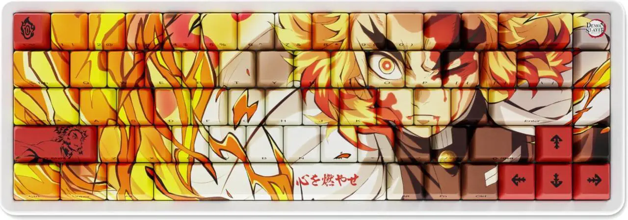 Demon Slayer Kimetsu No Yaiba Kyojuro Rengoku Full Art PBT Dye Sub ...