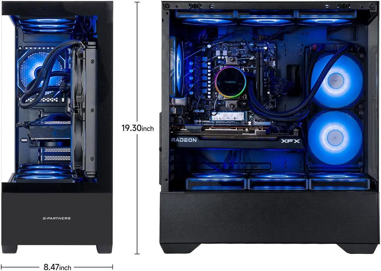 VTG Gaming PC, Ryzen 5 9600X, Radeon RX 7700 XT 12G , 32GB DDR5 1TB SSD NVMe ,850W GOLD PSU, Wi ...