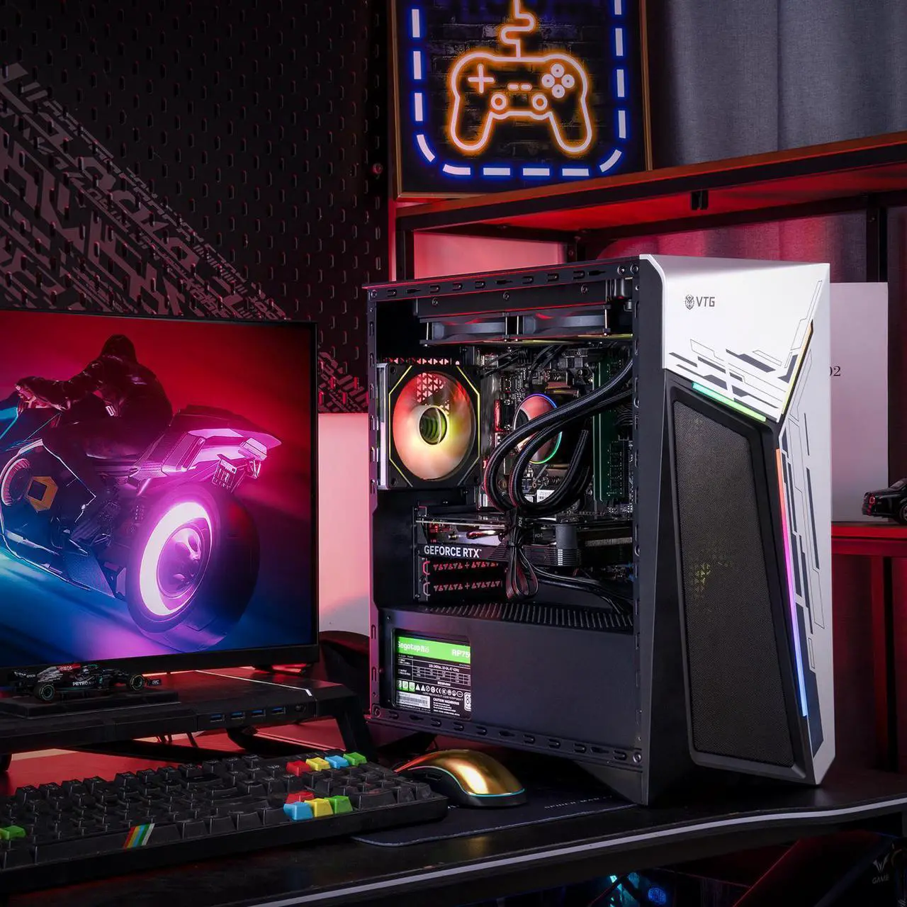 VTG Gaming PC Ryzen7 5700X , NVIDIA RTX4060 , 32GB DDR4 , 1TB SSD NVMe ...
