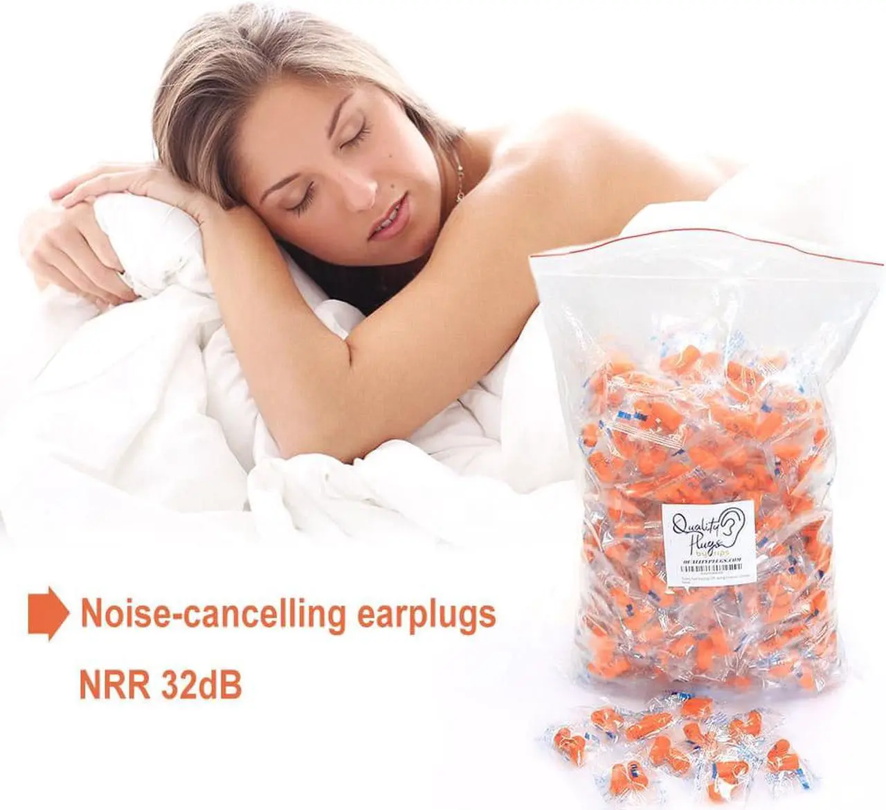 200 Pairs of Quality Foam Earplugs - 32dB Noise Cancelling Sound ...