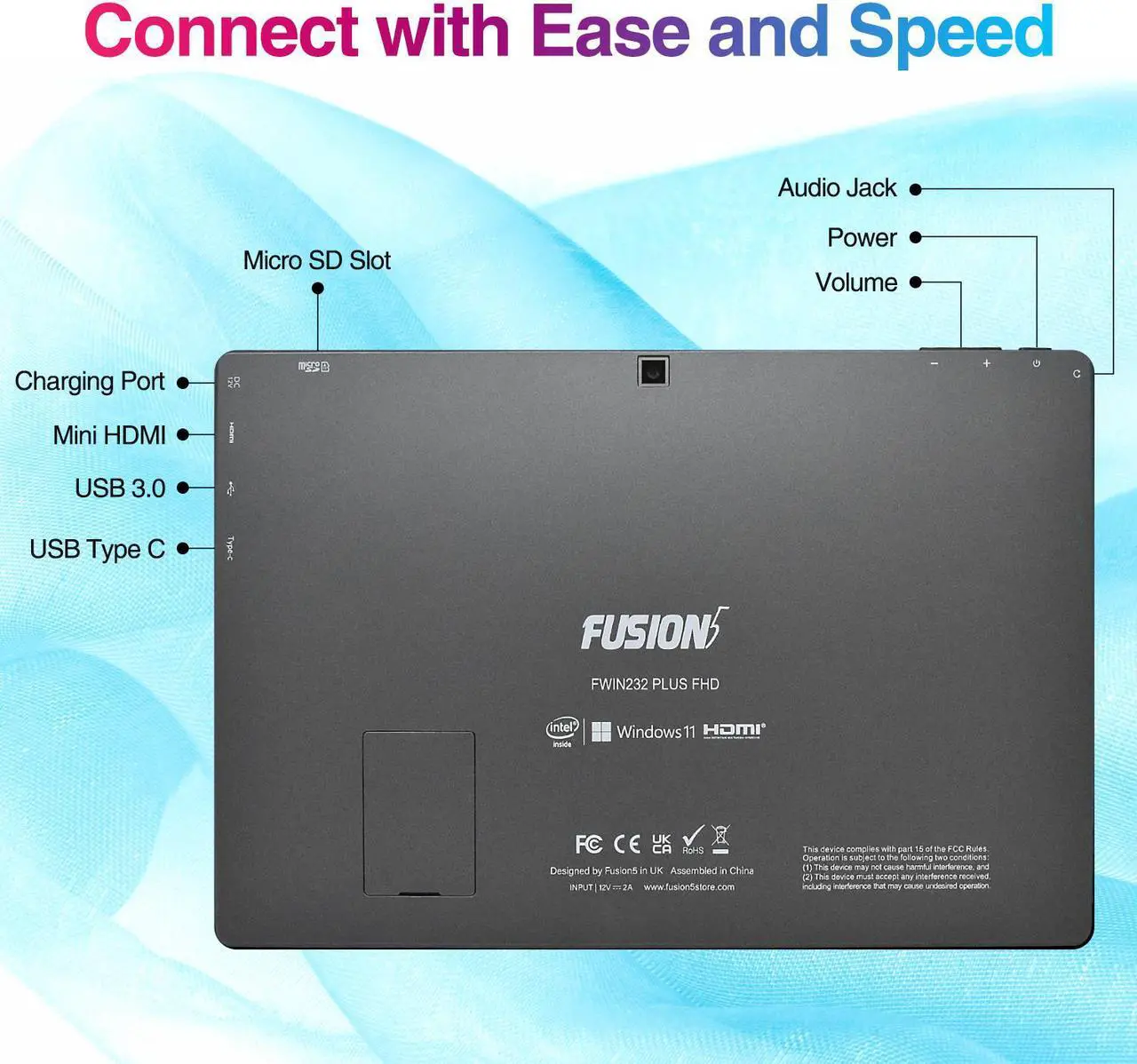 Fusion5 10 inch Windows 11 Tablet PC - Ultra Slim Windows Tablet ...