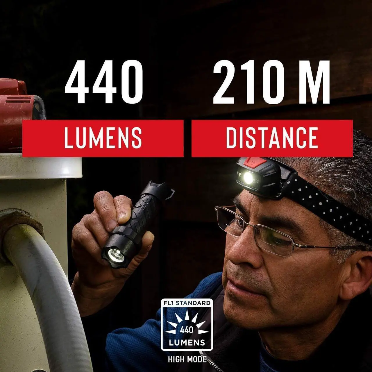 COAST® POLYSTEEL® 400 440 Lumen PURE BEAM® Focusing LED Flashlight with ...