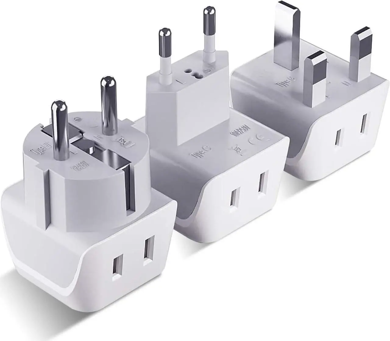 Ceptics Complete European Travel Adapter Set - 2 In 1 Usa to Europe ...