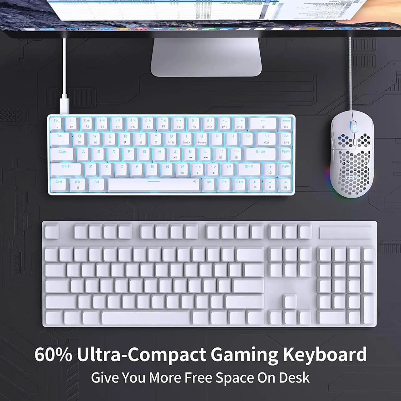 DIERYA T68SE 60% Gaming Mechanical Keyboard,Ultra Compact Mini 68 Key ...