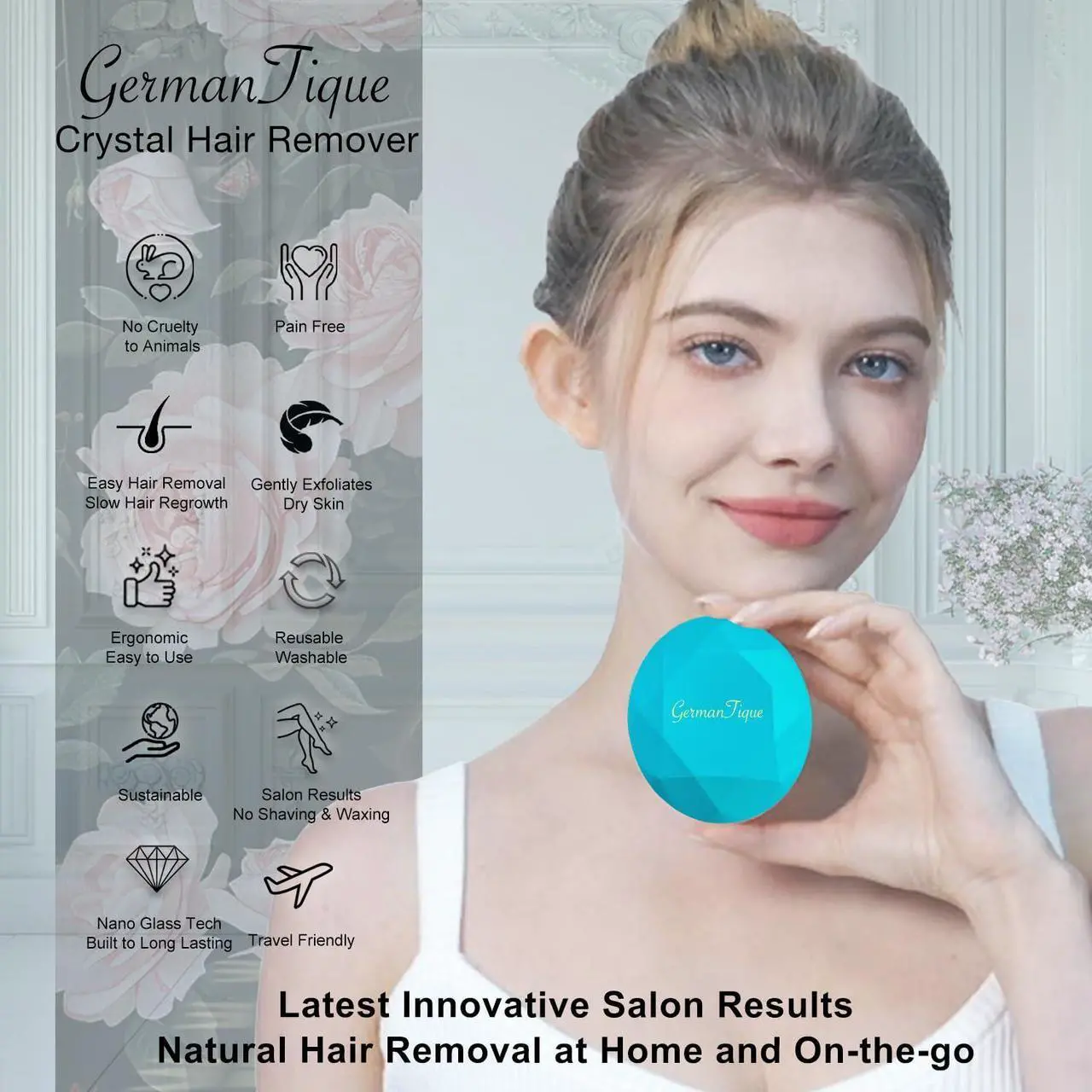 Crystal Hair Eraser,Upgraded Crystal Hair Remover Diamond,Painless and ...