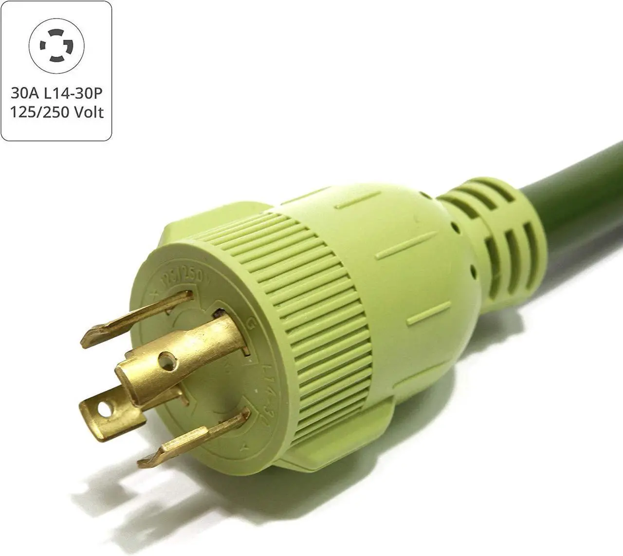 NemaTech NEMA L14-30P To 6-50R, 12 AWG, 30AMP for Generators Welder ...