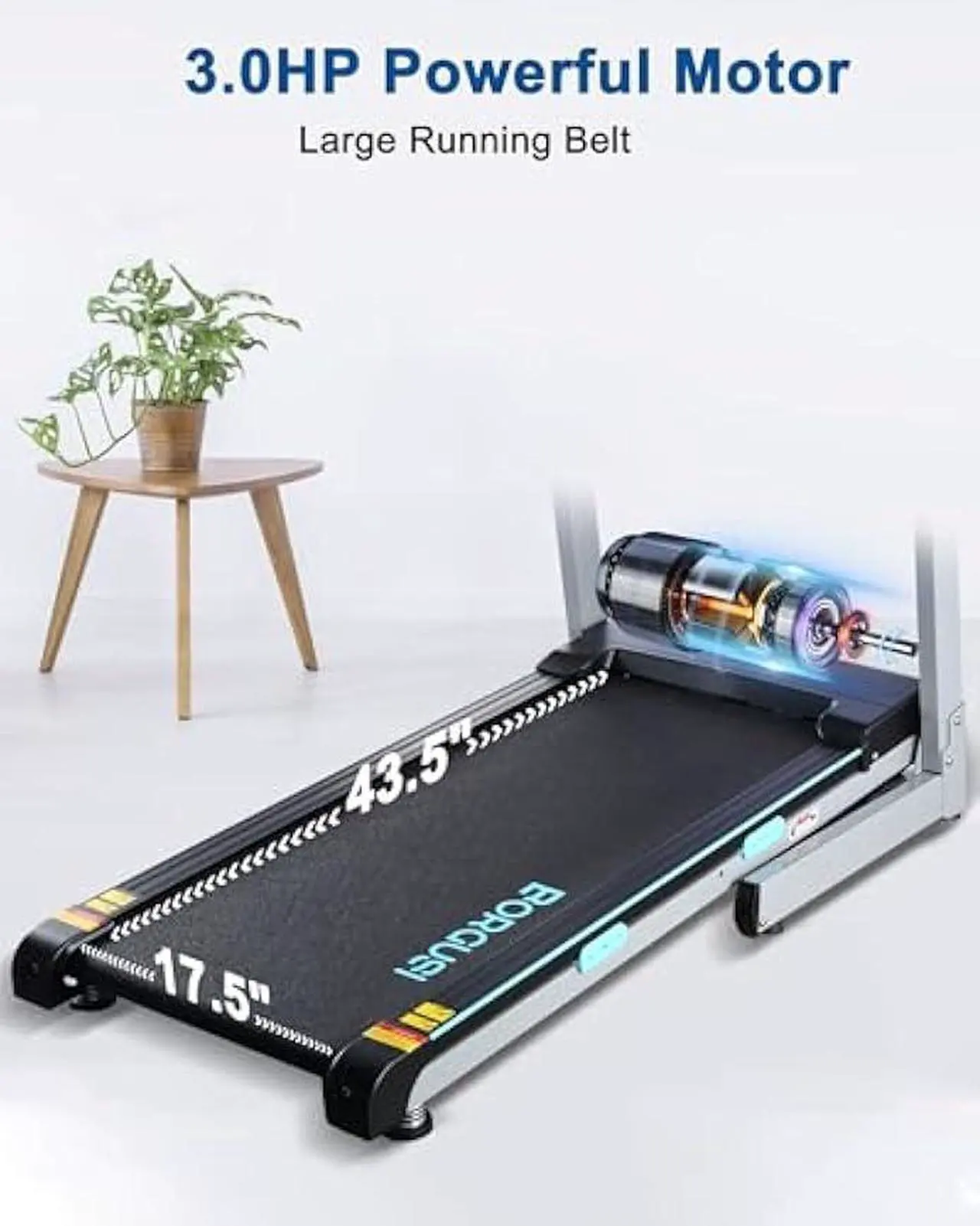 Treadmill with Auto Incline - 300 lb Capacity, 3.0HP Folding Electric ...