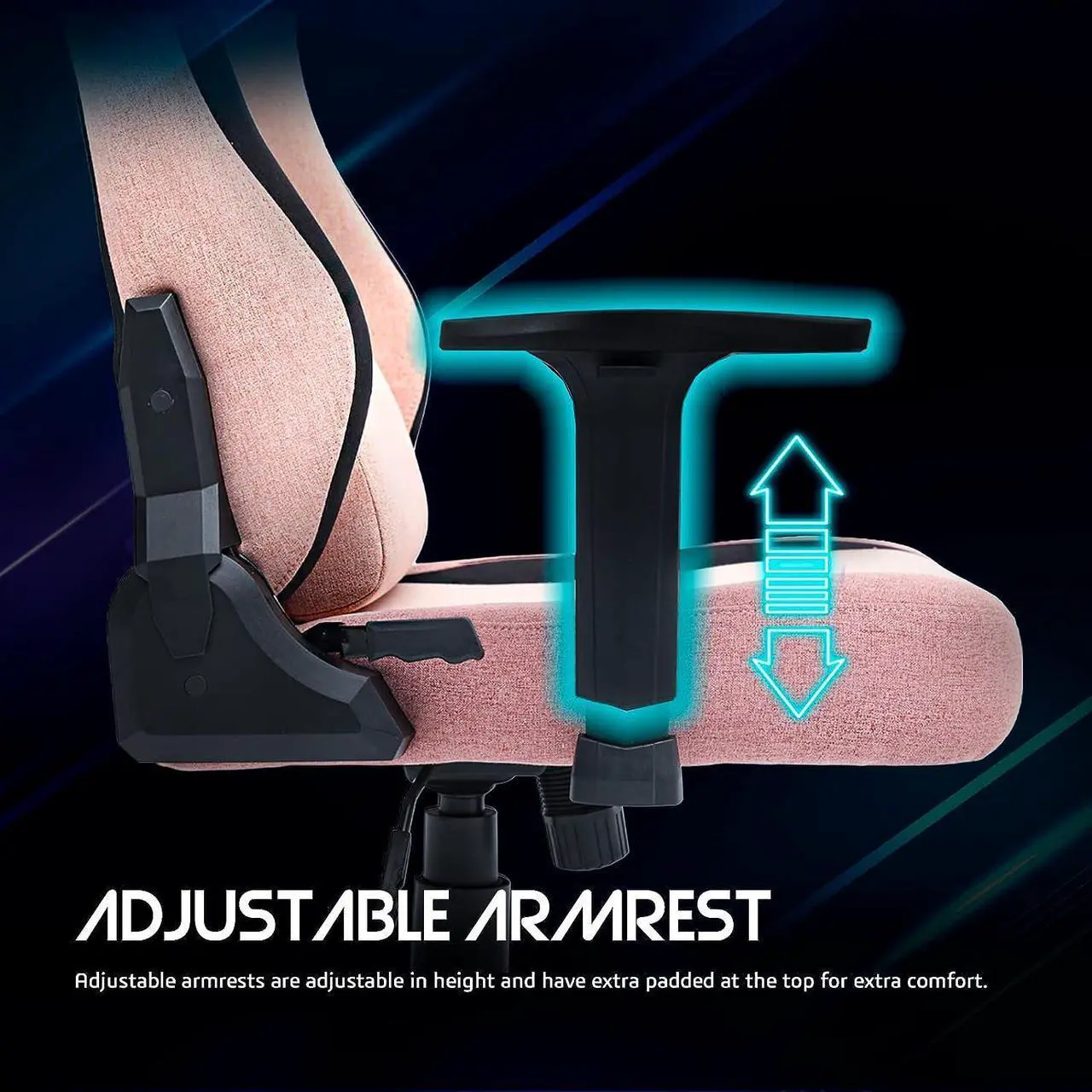 Raidmax DK802 Series Computer-Gaming-Chairs, Soft Breathable Fabric All Day Gaming Chair, Heavy ...