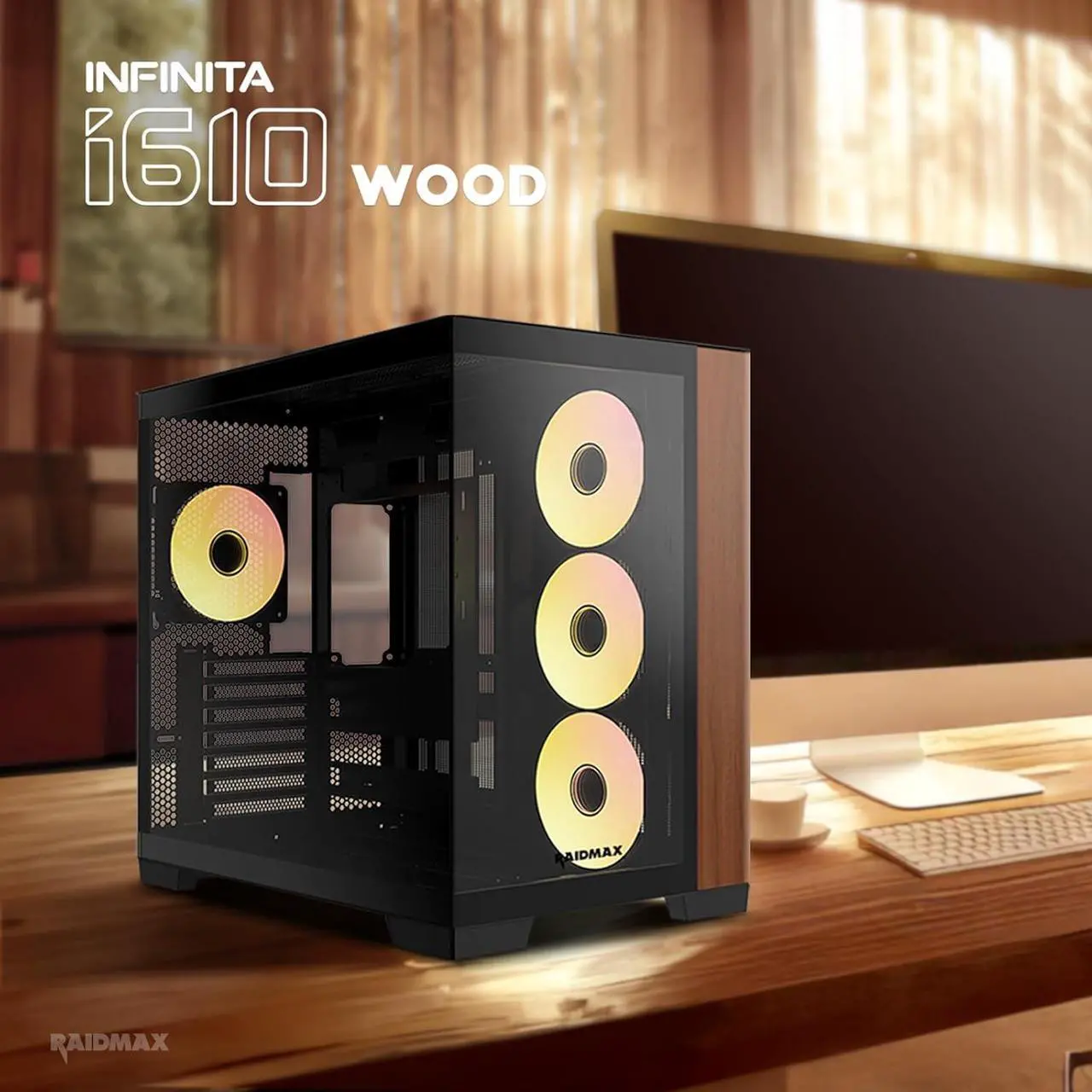 Raidmax Infinita Series I610WBF Dual Chamber ATX Case, 1x 120mm ARGB ...