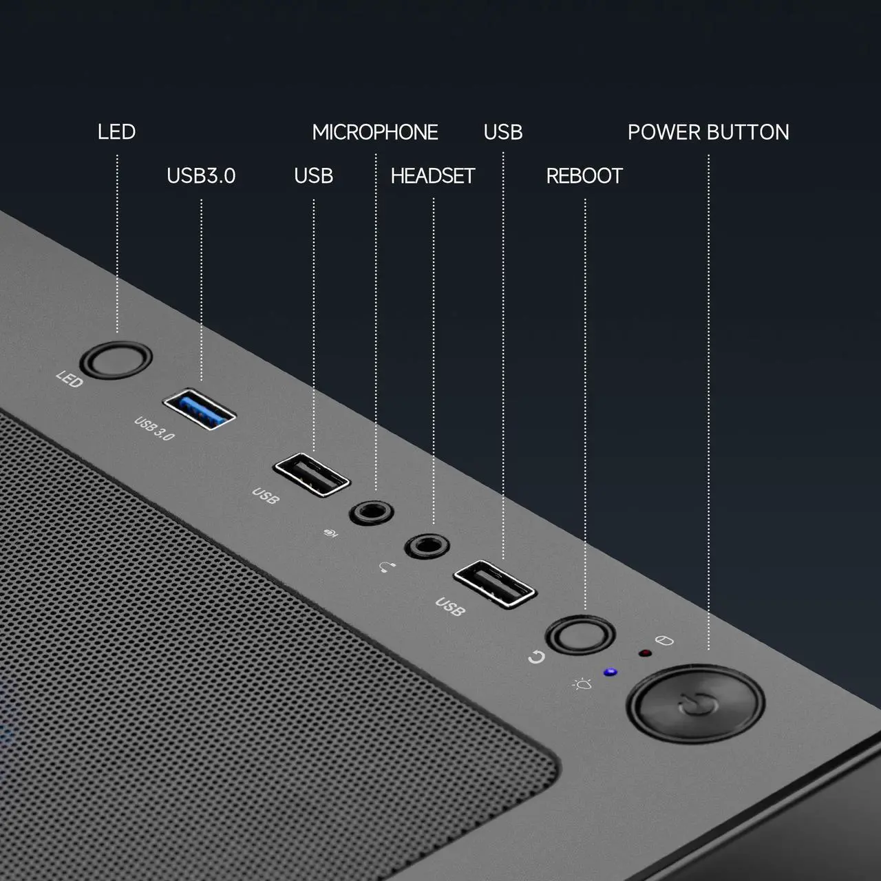 NINGMEI Gaming PC Desktop Computer, AMD Ryzen 5 5500 4.2 GHz,GeForce ...