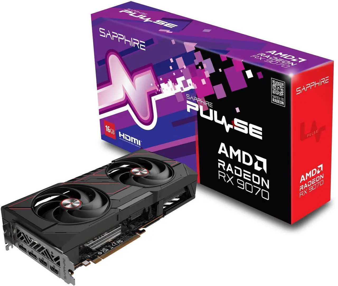 SAPPHIRE PULSE Radeon RX 9070 16GB GDDR6 PCI Express 5.0 x16 ATX ...