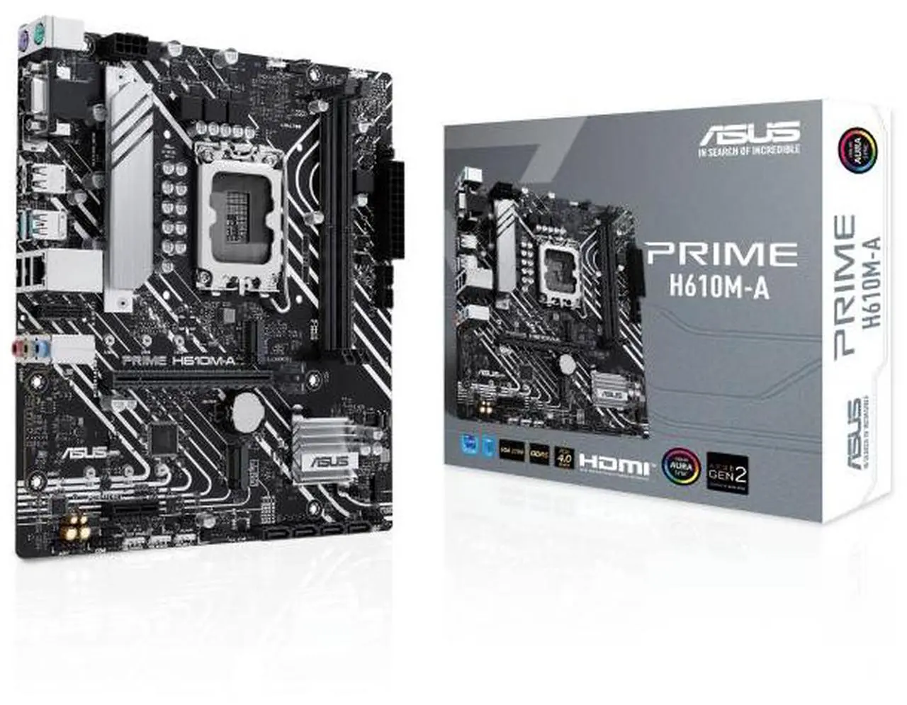 ASUS PRIME H610M-A Intel H610 (LGA 1700) mATX motherboard with DDR5 ...