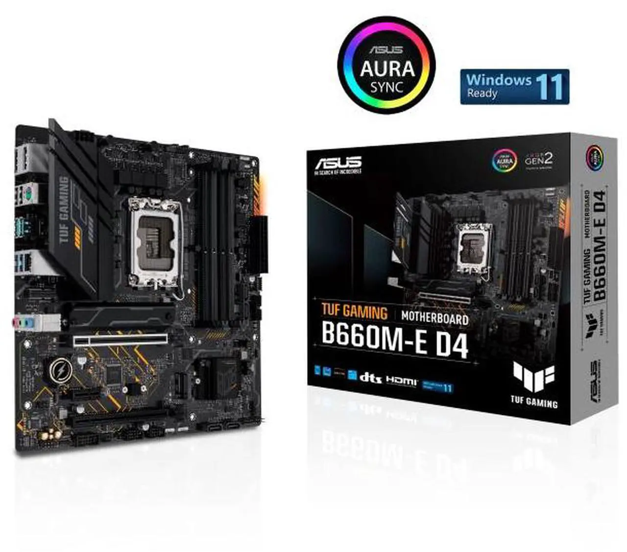 ASUS TUF GAMING B660M-E D4 Intel B660 (LGA 1700) mATX motherboard with ...